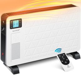 Kesser® Konvektor Premium 3 leistungsstarke Heizstufen Inkl. Fernbedienung integriertes Thermostat Elektroheizung LCD-Display Timer mobiles Heizgerät Energiesparend Überhitzungsschutz