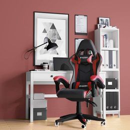 Gaming Stuhl Ergonomisch - Gaming Stühle BIGZZIA Gamer Stühle mit Lendenkissen + Kopfstütze - Gaming Chair Höhenverstellbar Bürostuhl Computerstuhl