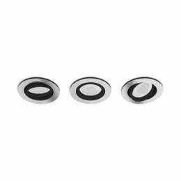 Philips Hue Milliskin 3er Set Einbauleuchte LED Silber, 3-flammig