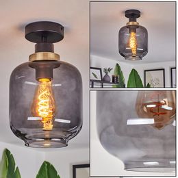 hofstein Curveira Deckenleuchte Bronze, Schwarz, 1-flammig