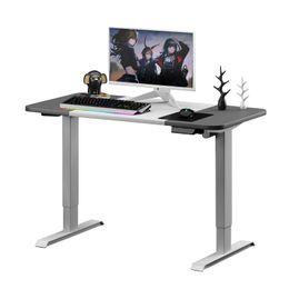 ALBATROS Höhenverstellbarer Schreibtisch LIFT 4P12WG, Weiss-Grau, 120 x 60cm, Schreibtisch Höhenverstellbar Elektrisch mit Digitaldisplay, Stehschreibtisch, Bürotisch, Standing Desk