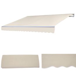 Ersatz-Bezug für Markise MCW-E49, Gelenkarmmarkise Ersatzbezug Sonnenschutz, 2,5x2m ~ Polyester creme