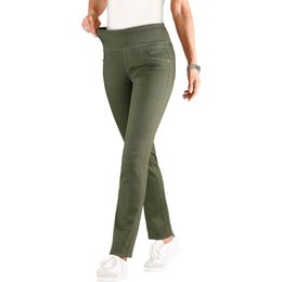CR&Eacute;ATION L Damen Schlupfhose mit hohem Dehnbund khaki Gr&ouml;&szlig;e 40