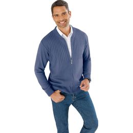 Herren Strickjacke mittelblau, Gr&ouml;&szlig;e 46