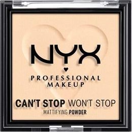 Nyx Cosmetics NYX Professional Makeup Gesichts Make-up Puder Can't Stop Won't Stop Mattifying Powder Nr. 02 Light