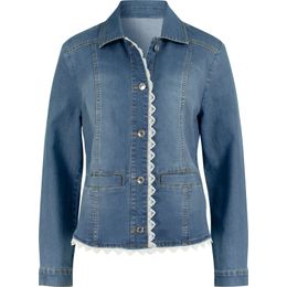 CR&Eacute;ATION L Damen Jeansblazer mit Kn&ouml;pfen aus Metall blue-bleached Gr&ouml;&szlig;e 44