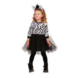 Exclusive Design by buttinette buttinette Kinderkleid "Zebra Gittchen", schwarz/weiß