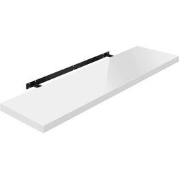 WOLTU - Wandregal Wandboard freischwebend Schweberegal Holz Board weiß 110x22.9x3.8cm - weiß