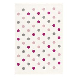 LIVONE Teppich Konfetti creme rosa grau