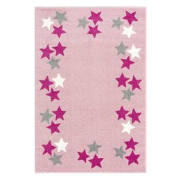 LIVONE Teppich Sternenband rosa grau