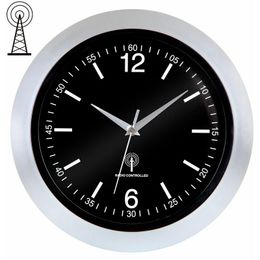 Wanduhr Funk Automatische Zeitumstellung 30 cm Analog mit Batterie Geräuschlos Haushalt Funkwanduhr Uhr Funkuhr - Monzana
