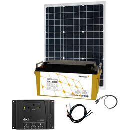 Phaesun Solarmodul Energy Generation Kit Solar Rise, 50 W, (Set), 50 W, schwarz