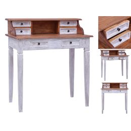 vidaXL Schreibtisch Schreibtisch mit Schubladen 90x50x101 cm Altholz Massiv