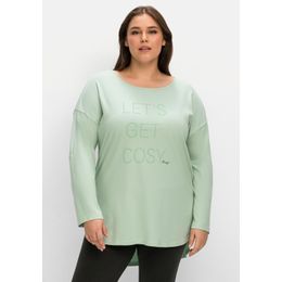 sheego Große Größen: Relax-Shirt mit verlängerter Rückenpartie, mint, Gr.48/50