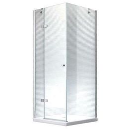 Glaszentrum Hagen - 90x90x195cm - Hestia Duschkabine Dusche Duschabtrennung - 8mm - ESG Glas mit Duchwanne mit Siphon - Transparent