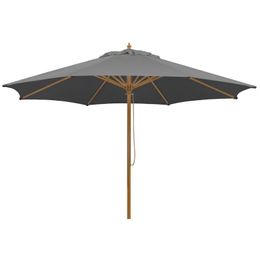 Malaga Mittelmastschirm 300 cm rund 2 Farbvarianten Sonnenschirm Gartenschirm 15 Anthrazit - Schneider Schirme