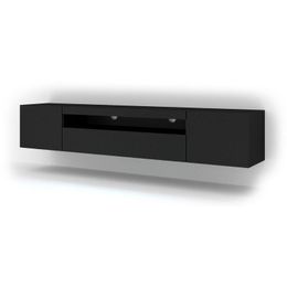Bim Furniture - TV-Schrank aura 200 cm hängend oder stehend schwarz matt