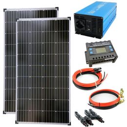 Solartronics Komplettset 2x130 Watt Solarmodul 1000 Watt TS1000 Spannungswandler 20A Laderegler Inselanlage