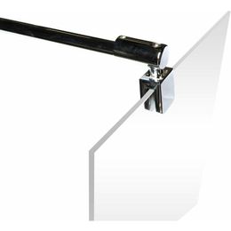 Schulte Stabilisator für 5-8 mm Glas, kürzbar und winkelbar, Haltestange für Glas/Wand Stabilisation, Wandhalterung für Duschwand, Chromoptik, Individuell