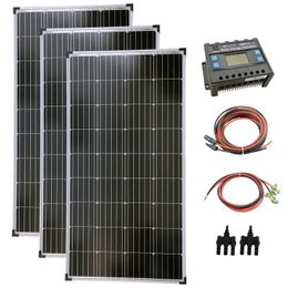 Solartronics Komplettset 3x130 Watt Solarmodul Laderegler Photovoltaik Inselanlage