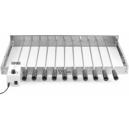 Edelstahl Grillaufsatz 11 Spieße 70 x 26-40 cm, Motor links - BBQ-Toro