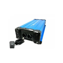 Solartronics Spannungswandler FS4000DR 12V 4000 Watt reiner Sinus blau Fernbedienung optional Mit Kabelfernbedienung CR80