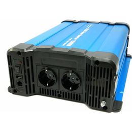 Solartronics Spannungswandler FS1500DR 24V 1500 Watt reiner Sinus blau Inverter Fernbedienung optional Ohne Fernbedienung
