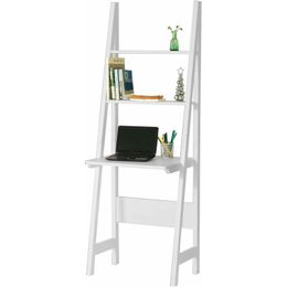 FRG60-W Modernes Bücherregal Set mit Schreibtisch Standregal Wandregal weiß bht ca.: 64x180x39cm - sobuy