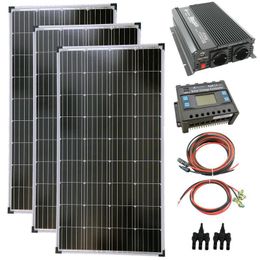 Solartronics Komplettset 3x130 Watt Solarmodul 1500 Watt Wandler Laderegler Photovoltaik Inselanlage