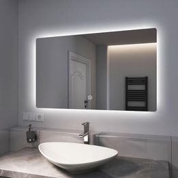 Emke - Badspiegel led 100x60cm Kaltweißes Licht