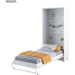 Lenart Schrankbett Wandbett Concept Pro CP03 90x200 vertikal weiß glanz