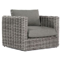 Loungesessel Sands Aluminium mit Polyrattan charcoal Lounge-Sessel - SonnenPartner