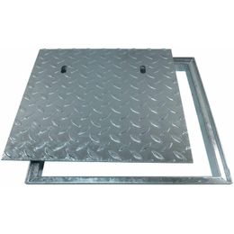 Schachtabdeckung Fl 2.0 Easy Kanaldeckel Schachtdeckel Rahmen mit Deckelwanne: 800 x 600 - Aco