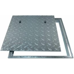 Schachtabdeckung Fl 2.0 Easy Kanaldeckel Schachtdeckel Rahmen mit Deckelwanne: 635 x 635 - Aco