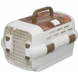 IRIS OHYAMA - Kiste, Korb, Plastik(PP)-Transporttasche für Katzen, L51.1 x T32.1 x H28.7 cm, PDPC-500, Weiß