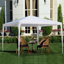 Grosmonde - Tente imperméable 3 x 3m avec tubes spiralés pavillon de jardin , Blanc