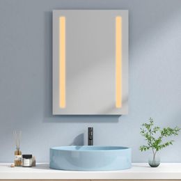Led Badspiegel mit Beleuchtung Badezimmerspiegel Wandspiegel, Modell a, 50x70cm, Warmweißes Licht - Emke