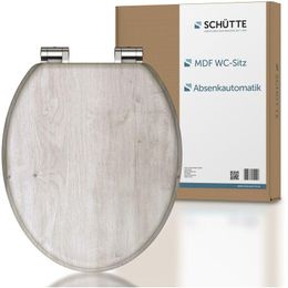 Schütte MDF WC Sitz LIGHT WOOD, Toilettendeckel mit Absenkautomatik Motiv, Klobrille mit Holzkern, Toilettensitz, WC Deckel - Motiv