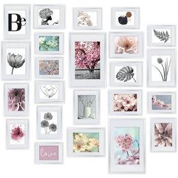 BOMOE - Bilderrahmen Kunststoff (24tlg) Blossom Weiß