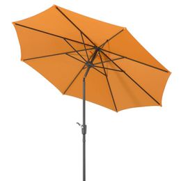 Harlem Mittelmastschirm ø 270 cm rund in 5 Farbvarianten Sonnenschirm 75 Mandarine - Schneider Schirme