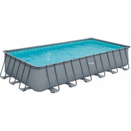 Stahlrahmen Aufstellpool Elite Frame eckig Anthrazit 732x366x132 cm - Summer Waves