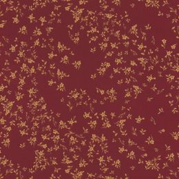 Blumen Tapete Profhome 935857 Vliestapete leicht strukturiert mit floralen Ornamenten glänzend rot gold braun 7,035 m2 - rot