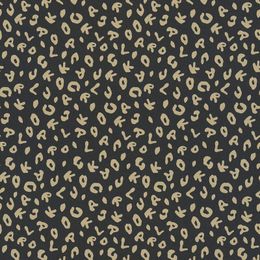 Exklusive Luxus Tapete Profhome 378564 Vliestapete glatt mit abstraktem Muster glänzend schwarz gold 5,33 m2 - schwarz