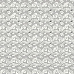 Grafik Tapete Profhome 378471 Vliestapete glatt mit abstraktem Muster und metallischen Akzenten grau silber weiß 5,33 m2 - grau