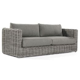 Loungesofa Sands Aluminium mit Polyrattan charcoal Lounge-Sofa - SonnenPartner