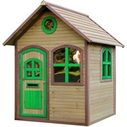 AXI - Spielhaus Julia aus fsc Holz Outdoor Kinderspielhaus für den Garten in Braun & Grün Gartenhaus für Kinder mit Fenstern - Braun
