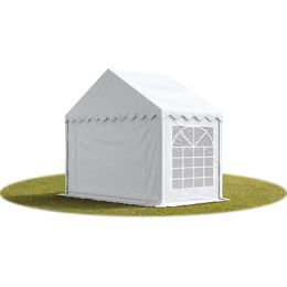TOOLPORT Party-Zelt Festzelt 3x2 m Garten-Pavillon -Zelt PVC Plane 700 N in weiß Wasserdicht - weiß
