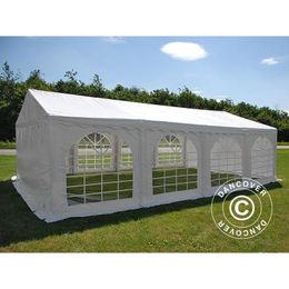 Partyzelt Pavillon Festzelt Dancover Original 5x8m pvc, Weiß - Weiß