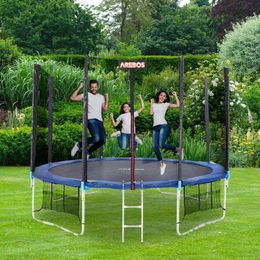 Arebos Sprungmatte ø 350 cm für Trampoline mit ø 396 cm 165 mm Federn 84 Ösen