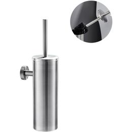 Auralum - wc Bürste mit Halter Edelstahl Toilettenbürste Set Langer Stiel klobürste und schnell trocknendem Haltersatz fürs Bad oder Gäste-WC